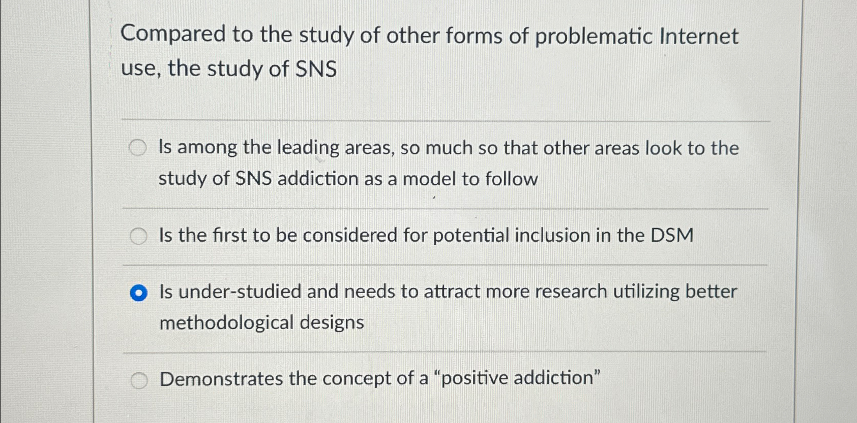 Solved Compared to the study of other forms of problematic | Chegg.com
