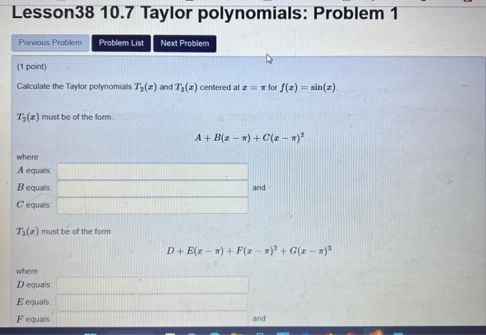 Solved Calculate the Taylor polynomials T2(x) and T3(x) | Chegg.com