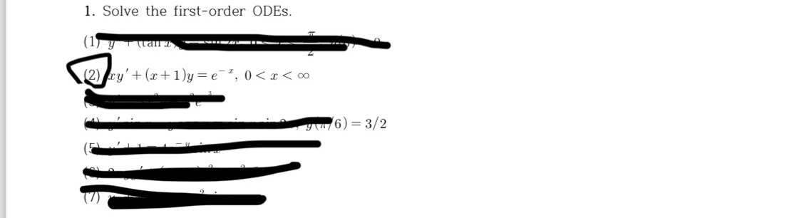 Solved Solve The First Order Odes