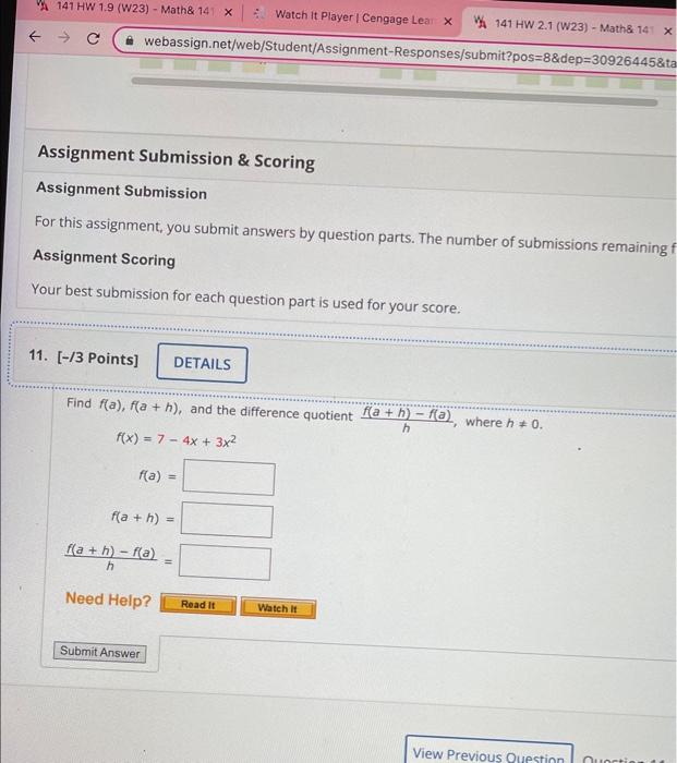 Assignment Submission \& Scoring Assignment | Chegg.com