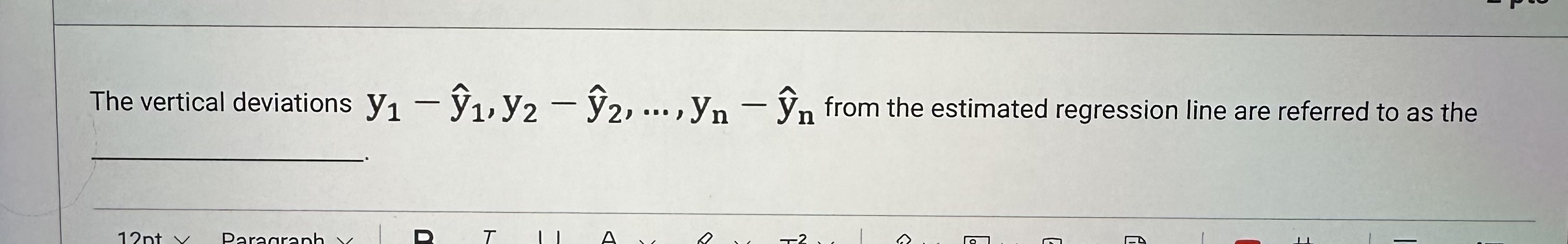 Solved The vertical deviations | Chegg.com