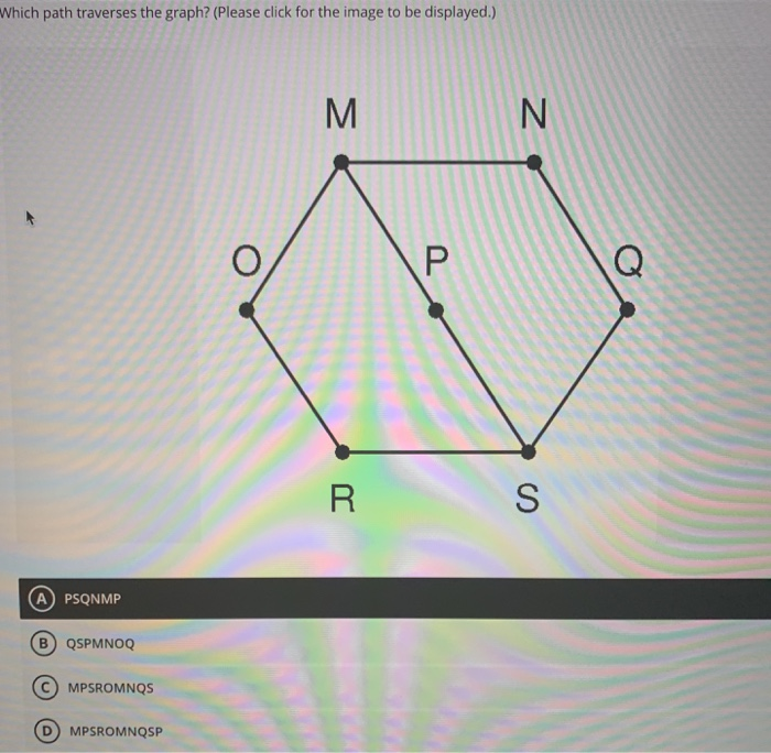 Solved Which Path Traverses The Graph Please Click For The