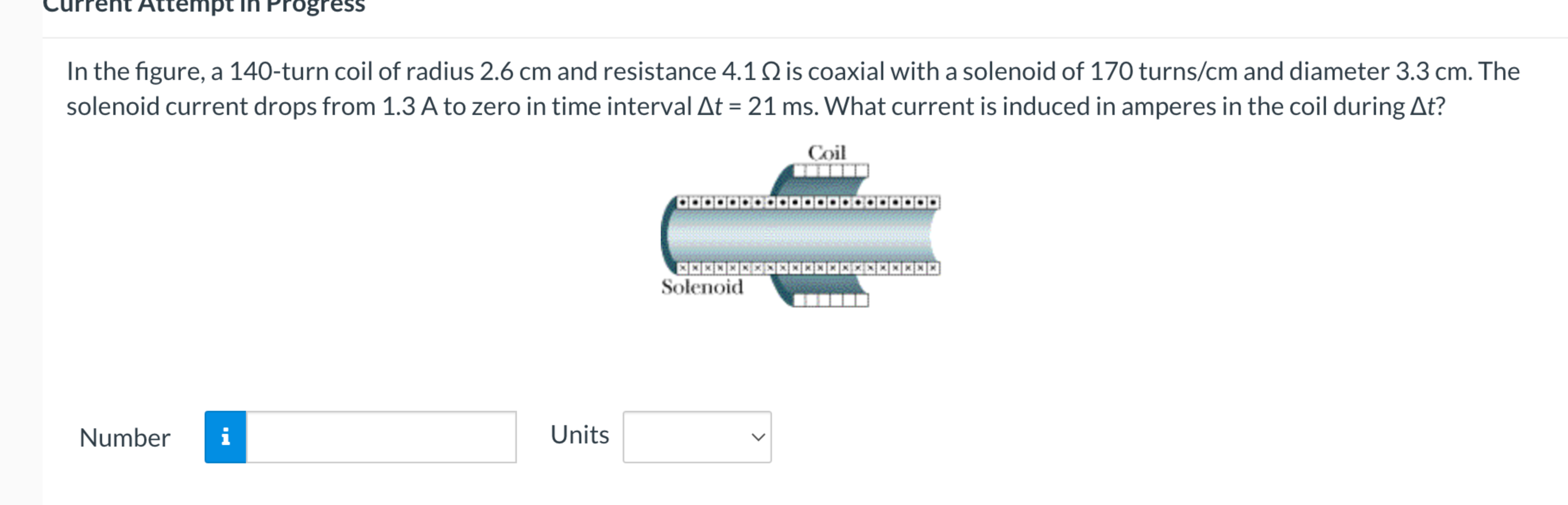 Solved In the figure, a 140-turn coil of radius 2.6cm ﻿and | Chegg.com