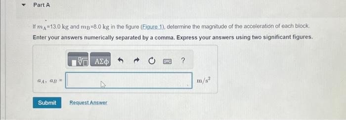 Solved Mass mA rests on a smooth horizontal surface, mB | Chegg.com