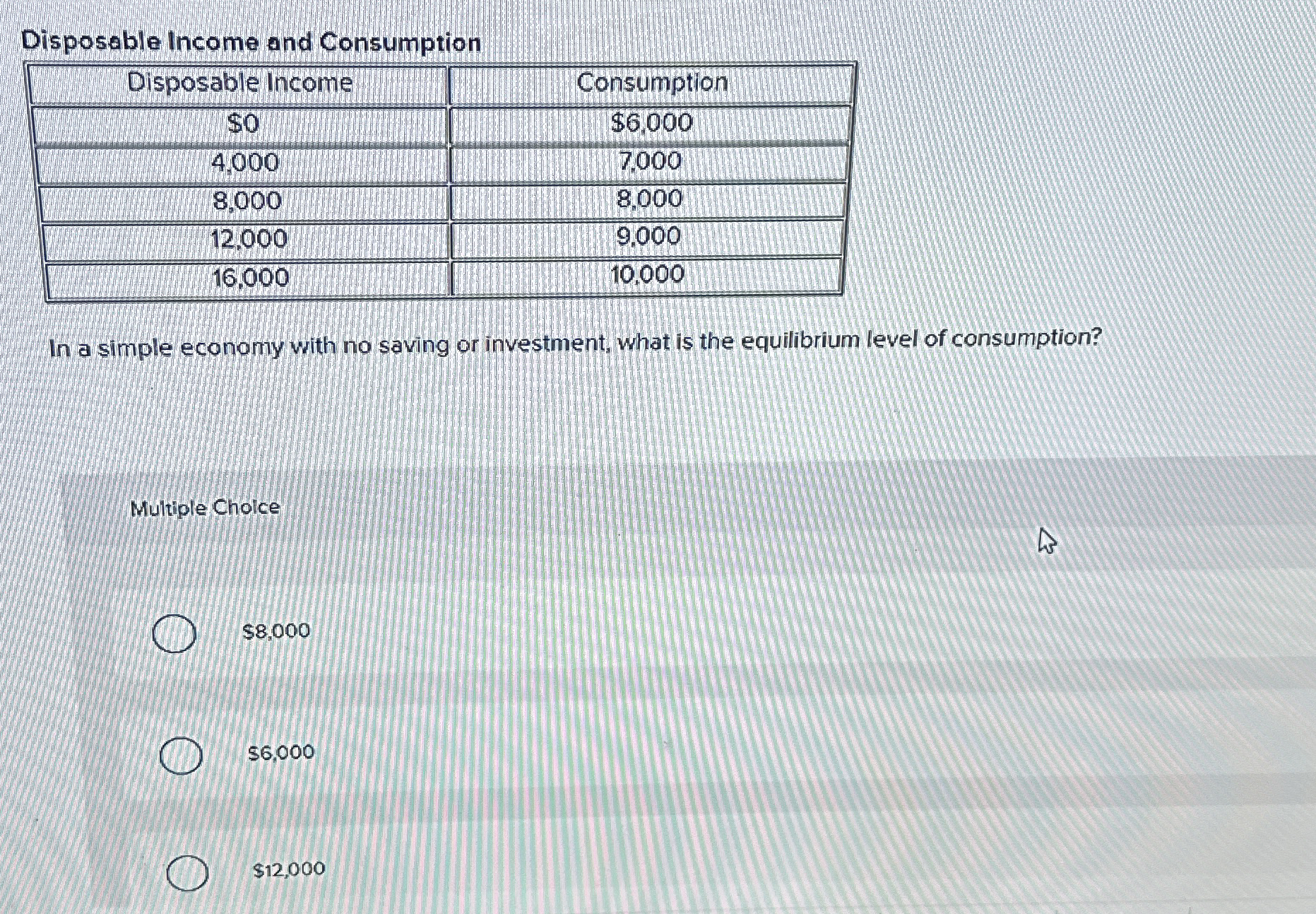 [Solved]: Disposable Income and Consumption table[[Disposab