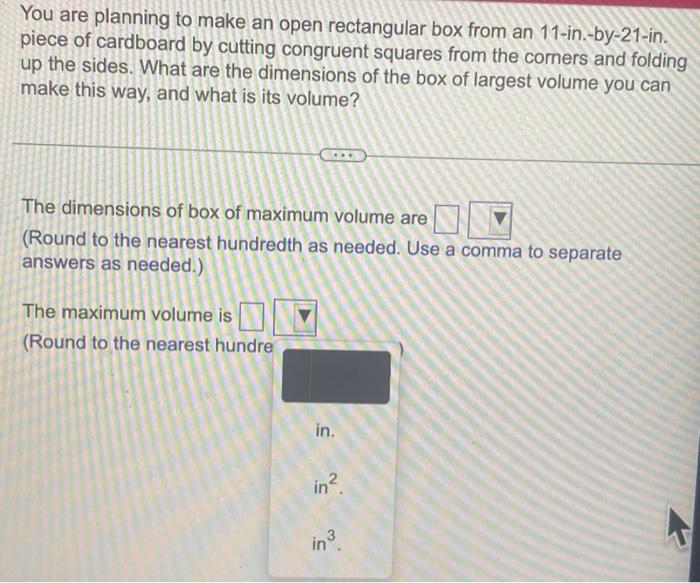 Solved You are planning to make an open rectangular box from | Chegg.com