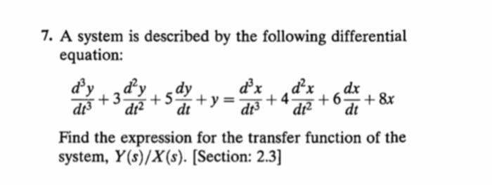 Solved 9. Write the differential equation for the system | Chegg.com