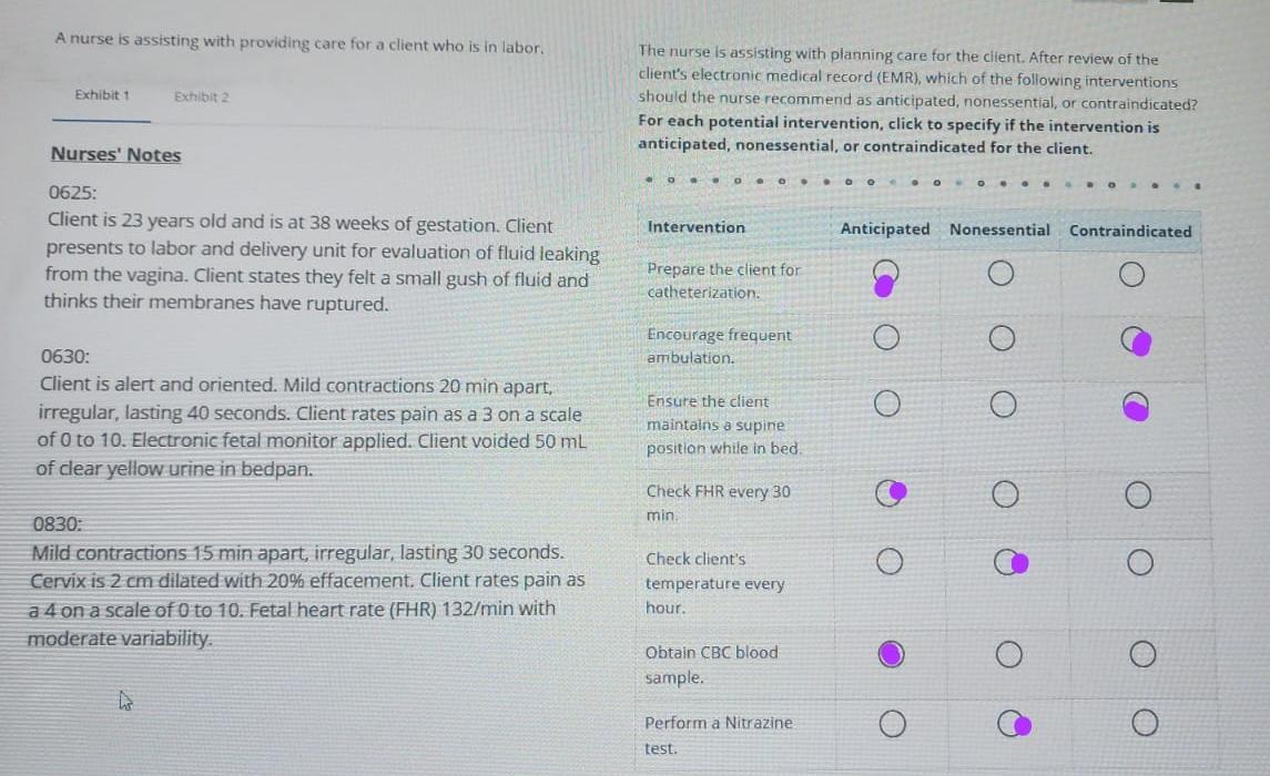Solved A nurse is assisting with providing care for a client | Chegg.com