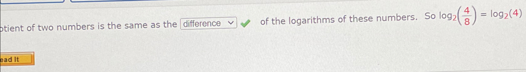 Solved ptient of two numbers is the same as the difference v | Chegg.com