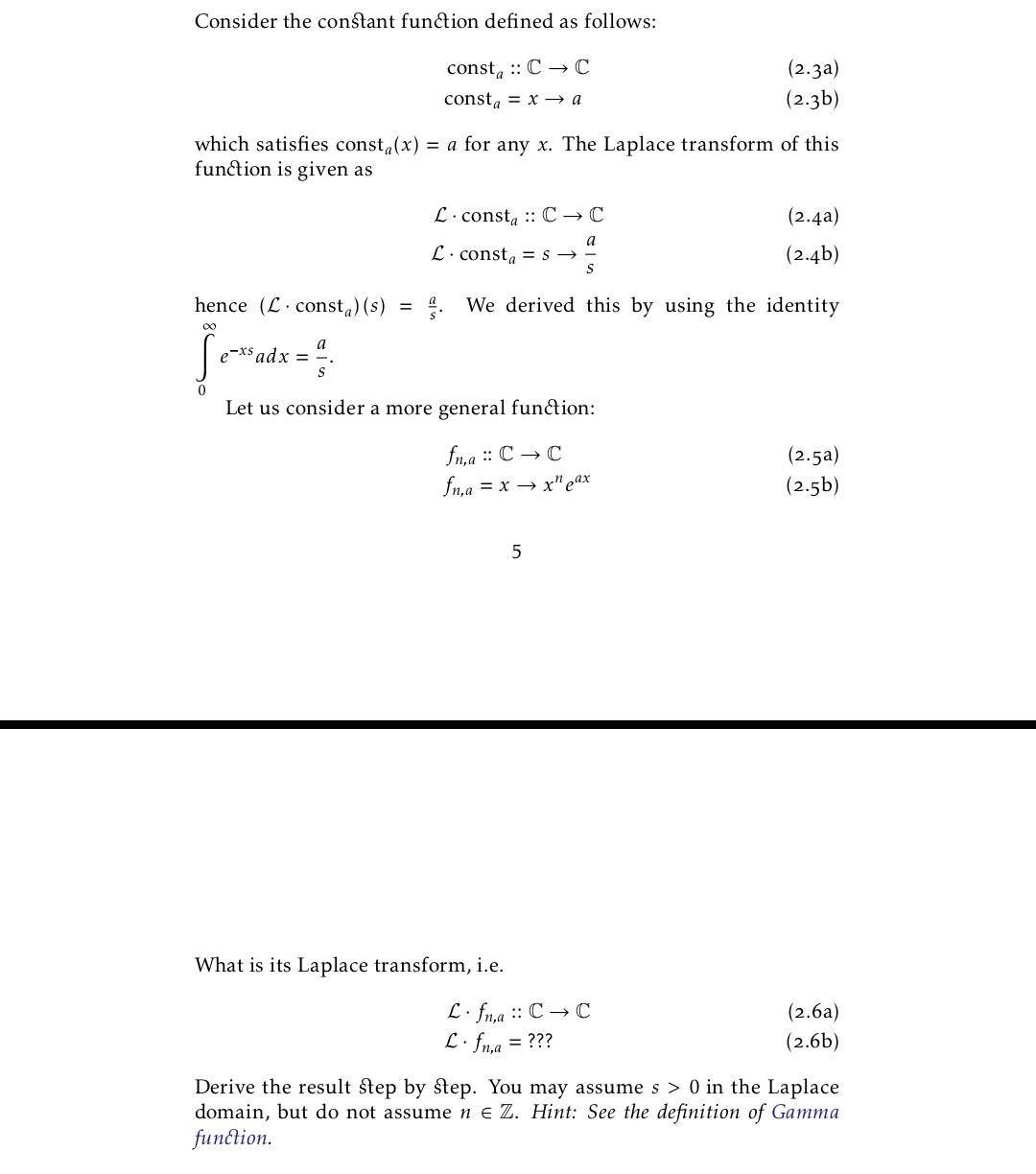 Solved Consider the constant function defined as follows: | Chegg.com