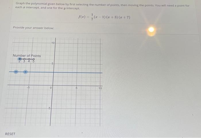Solved Graph the polynomial given below by first selecting | Chegg.com