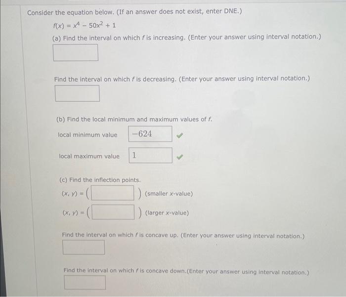 Solved Consider the equation below. (If an answer does not | Chegg.com