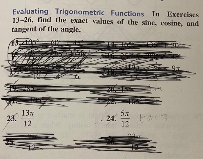 Solved Evaluating Trigonometric Functions In Exercises | Chegg.com