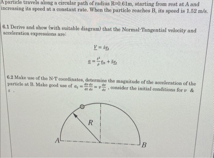 Solved A particle travels along a circular path of radius | Chegg.com