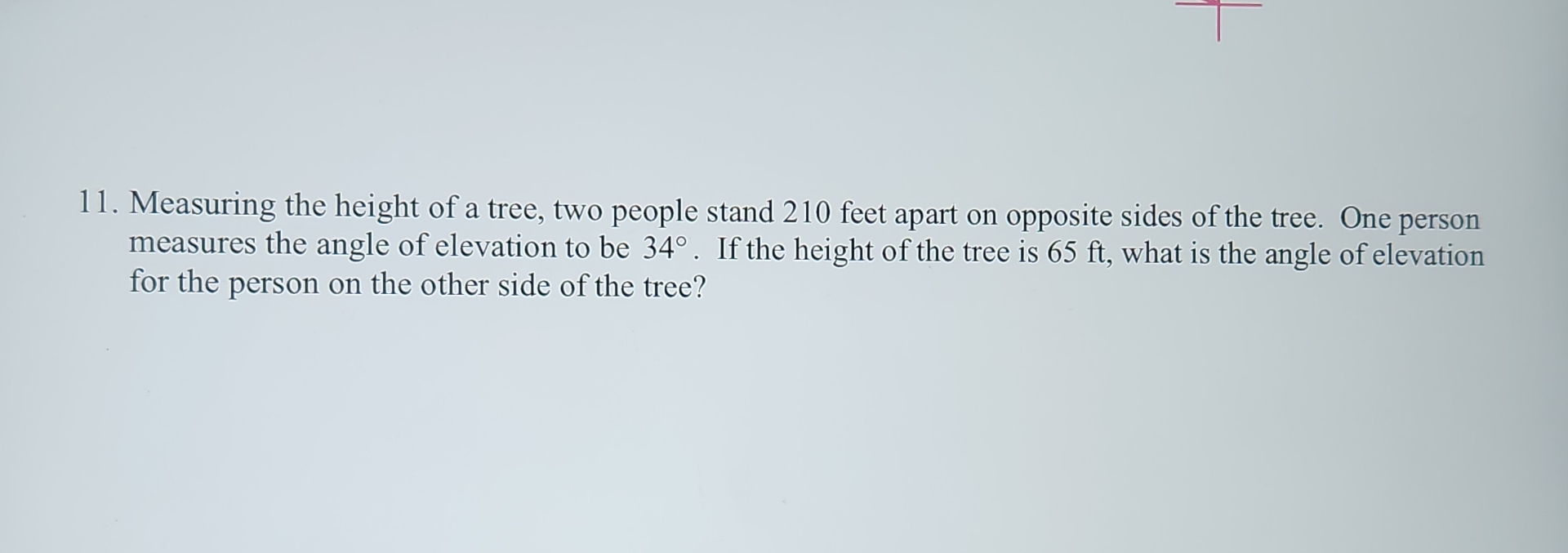 Solved How to soMeasuring the height of a tree, two people | Chegg.com