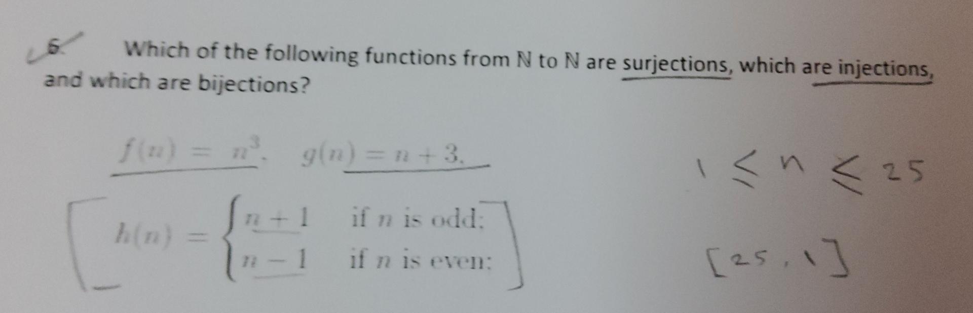 Solved Which of the following functions from N to N are | Chegg.com