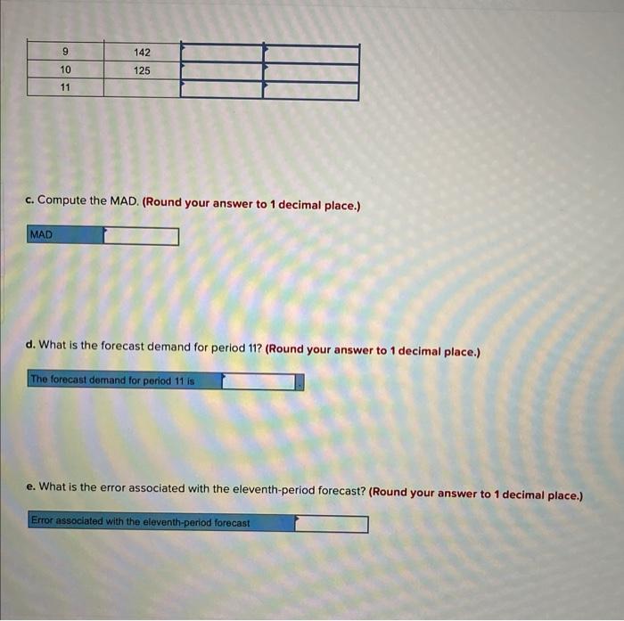 Using simple moving averages and the following time | Chegg.com