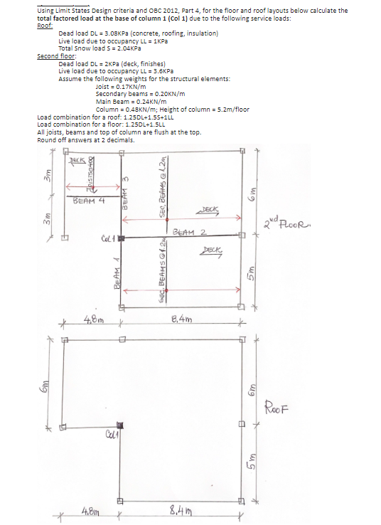 Solved Using Limit States Design criteria and OBC 2012, | Chegg.com