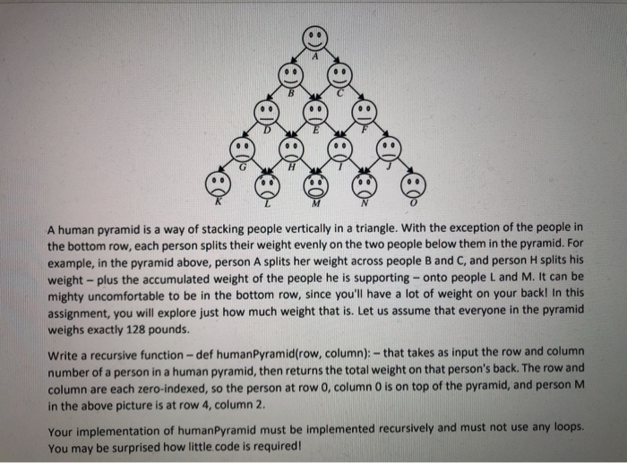 Solved M A human pyramid is a way of stacking people | Chegg.com