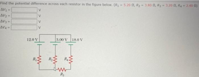 Solved Find the potential difference across each resistor in | Chegg.com