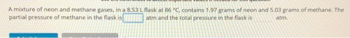 Solved A mixture of neon and methane gases, in a \\( 8.53 | Chegg.com