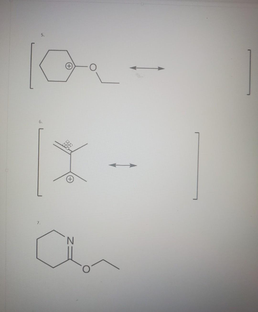 Solved Use curve arrows, draw resonance structures for each. | Chegg.com