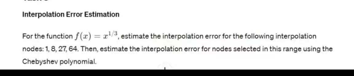Solved Interpolation Error EstimationFor the function | Chegg.com