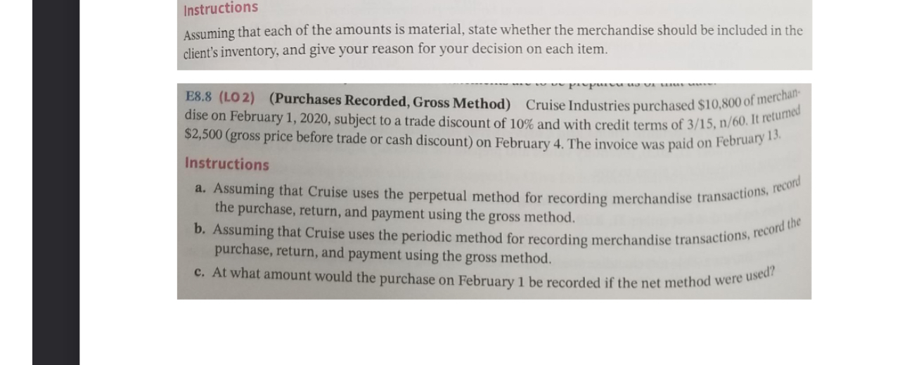 Solved InstructionsAssuming that each of the amounts is | Chegg.com