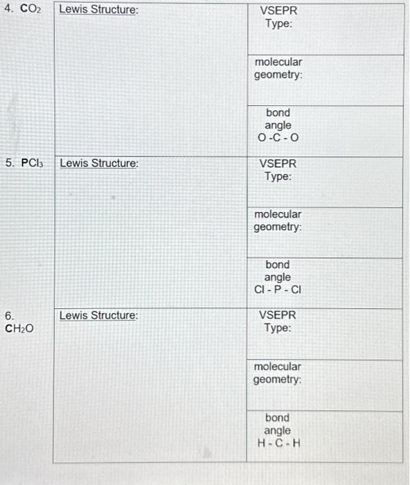 Solved Exercise I. Determining VSEPR Geometry (Use models to | Chegg.com