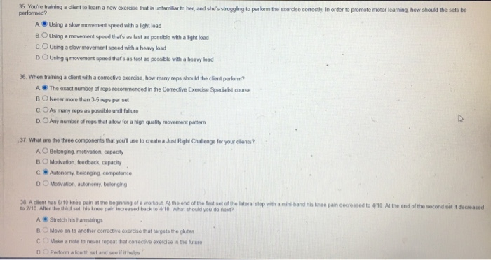 Solved MUST BE GOOD IN EXERCISE SCIENCE TO ANSWER. According | Chegg.com