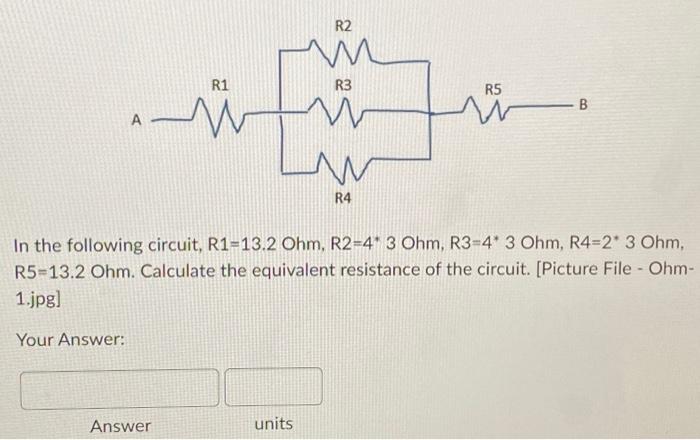 Solved In the following circuit, R1=13.2 Ohm, R2 | Chegg.com