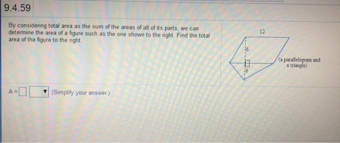 Solved 9.4.59 By considering total area as the sum of the | Chegg.com