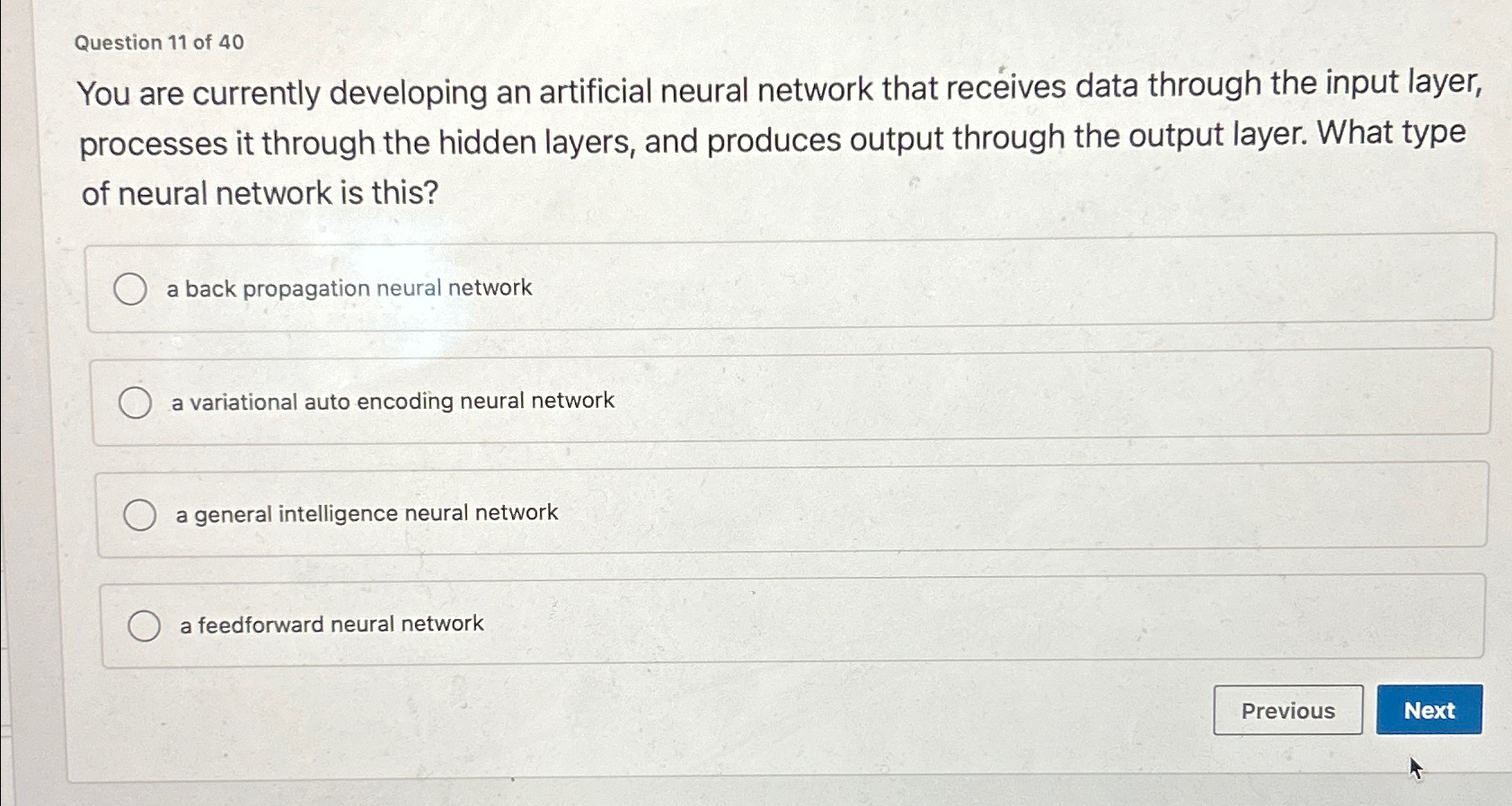 Solved Question 11 ﻿of 40You are currently developing an | Chegg.com
