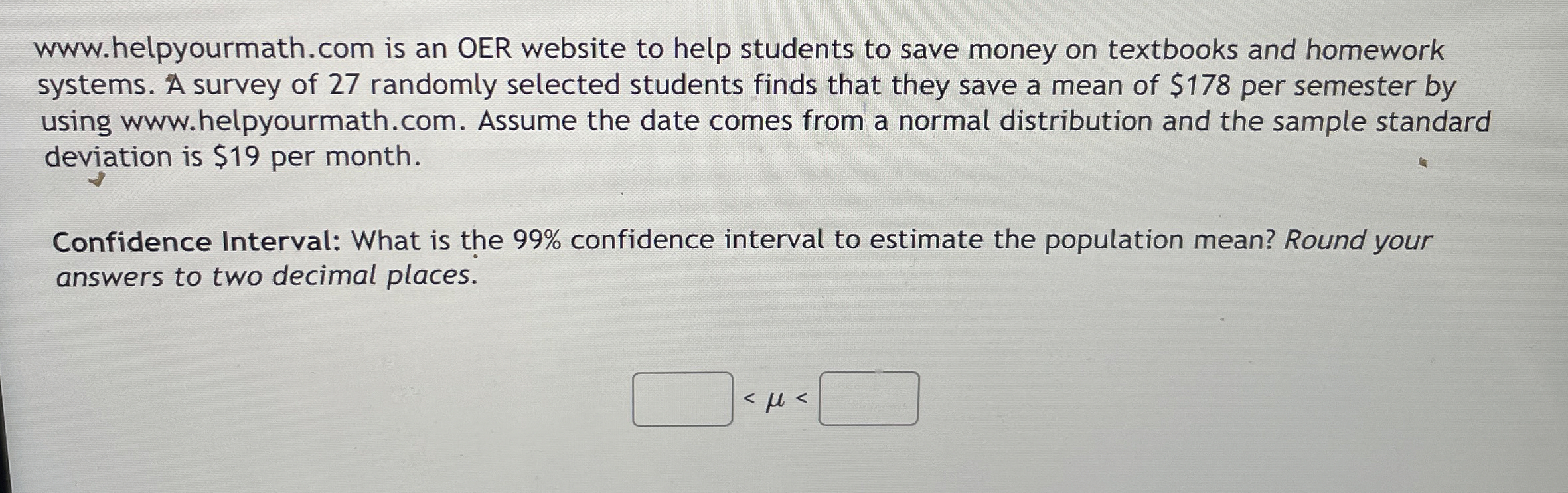 Solved by an EXPERT www.helpyourmath.com is an OER website to help | Chegg.com