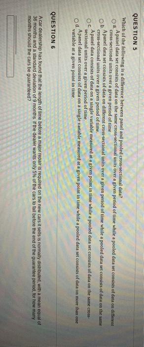 Solved Оа. QUESTION 5 Which of the following is a difference | Chegg.com