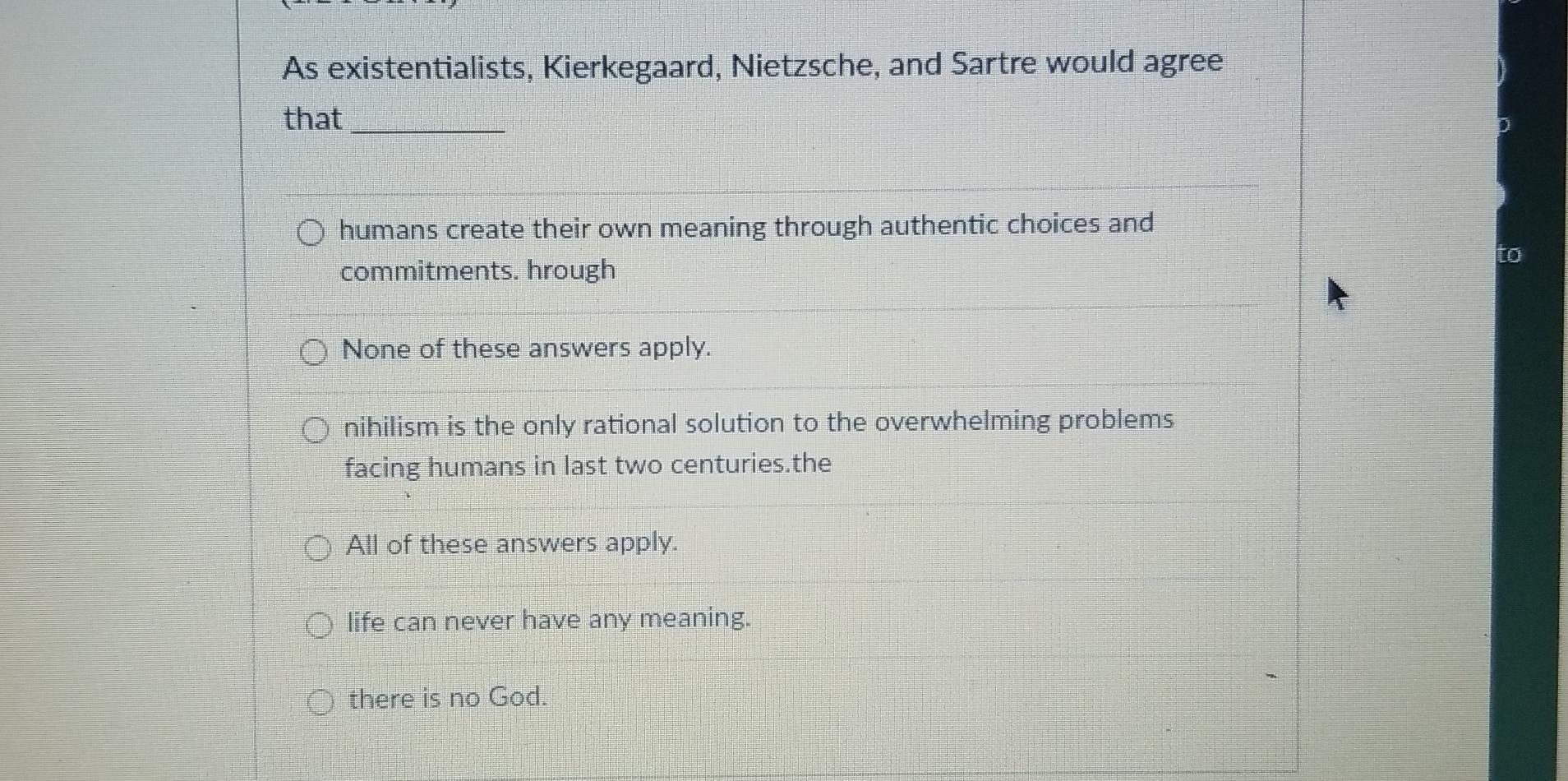 Solved As existentialists, Kierkegaard, Nietzsche, and | Chegg.com