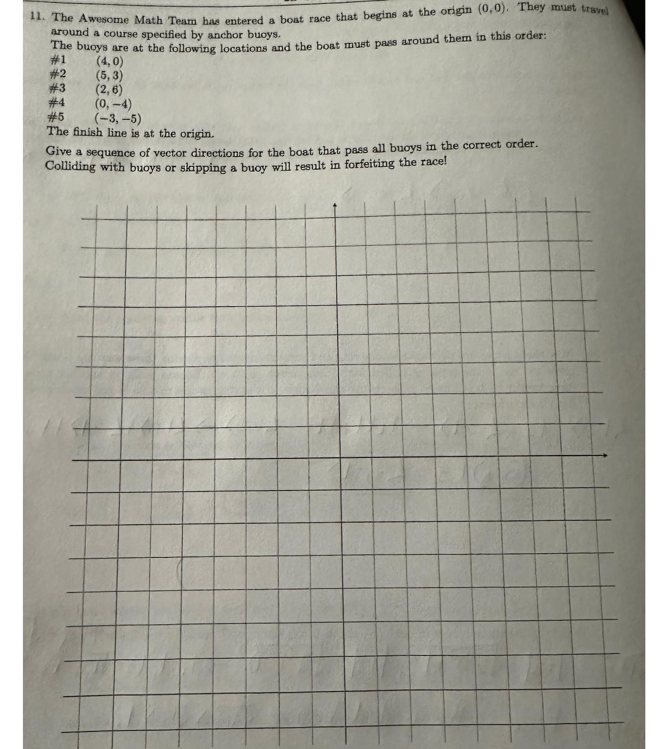 The Awesome Math Team bas entered a boat race that | Chegg.com