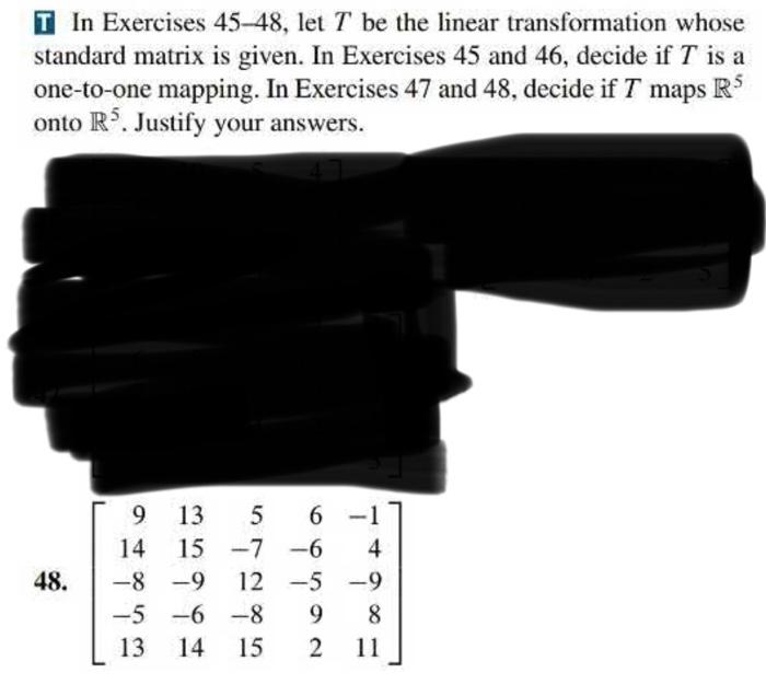 Solved T In Exercises 45-48, let T be the linear | Chegg.com