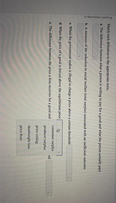 Solved Match each definition to the appropriate term. | Chegg.com
