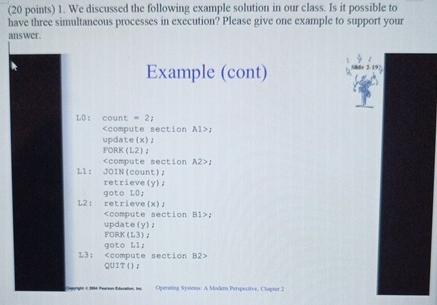 Solved (20 ﻿points) 1. ﻿We discussed the following example | Chegg.com