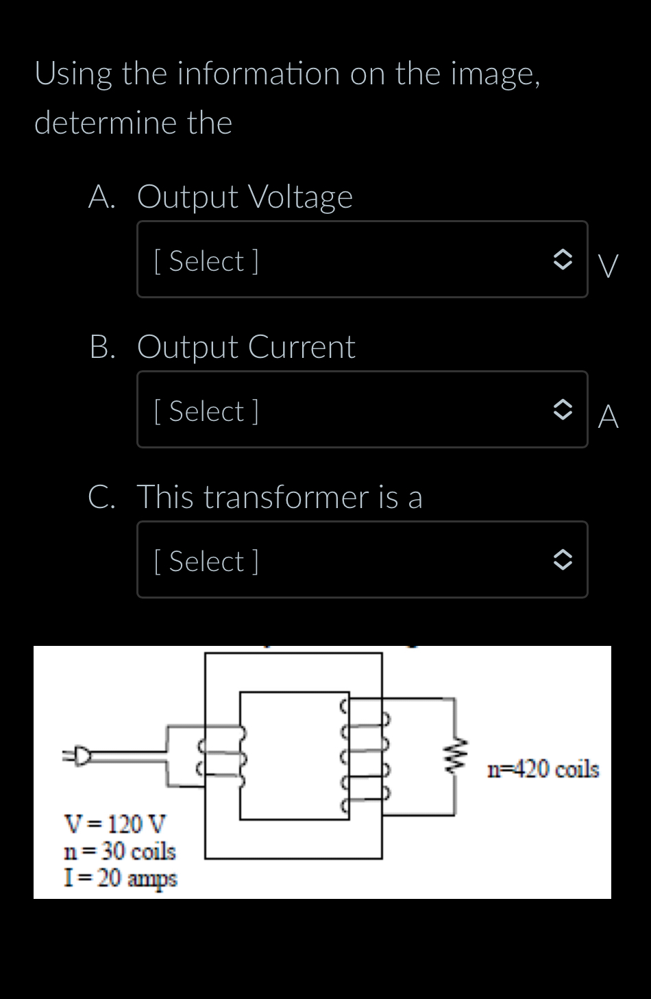 Solved Using the information on the image, determine theA. | Chegg.com