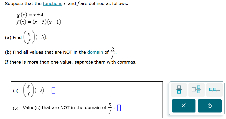 Solved Suppose that the functions g ﻿and f ﻿are defined as | Chegg.com