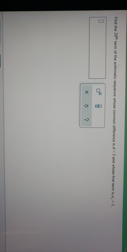 Solved Find the 20th term of the arithmetic sequence whose | Chegg.com