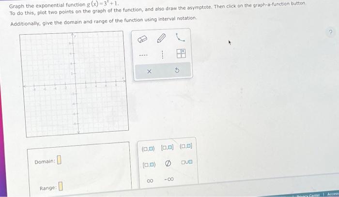 Solved Graph the exponential function g(x)=3x+1. To do this, | Chegg.com