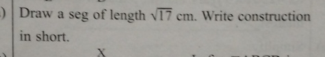 Solved Draw a seg of length 172cm. ﻿Write construction in | Chegg.com