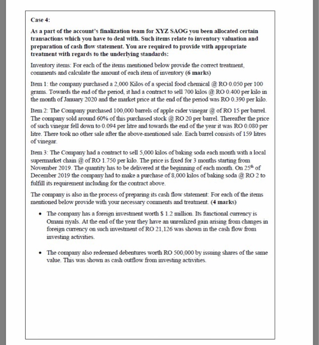 Solved Case 4: As a part of the account's finalization team | Chegg.com