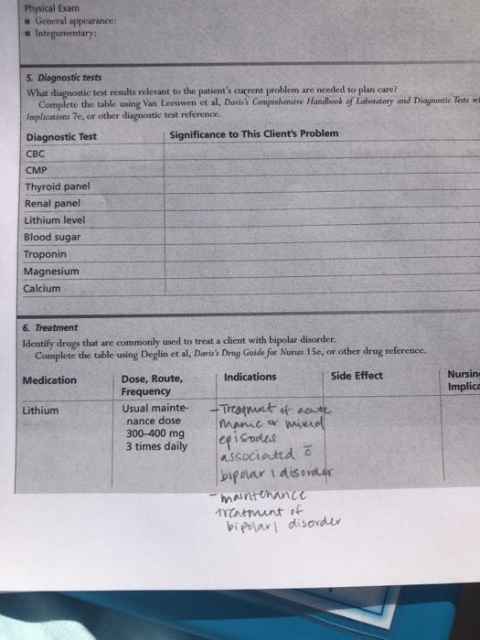 Physical Exam - General appearance: Integumentary: 5. | Chegg.com