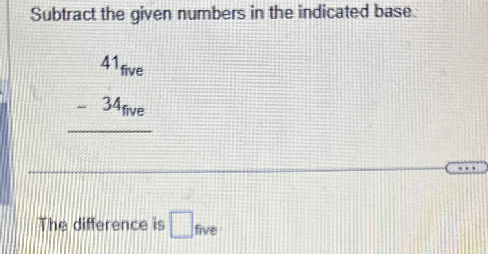 Solved Subtract the given numbers in the indicated | Chegg.com