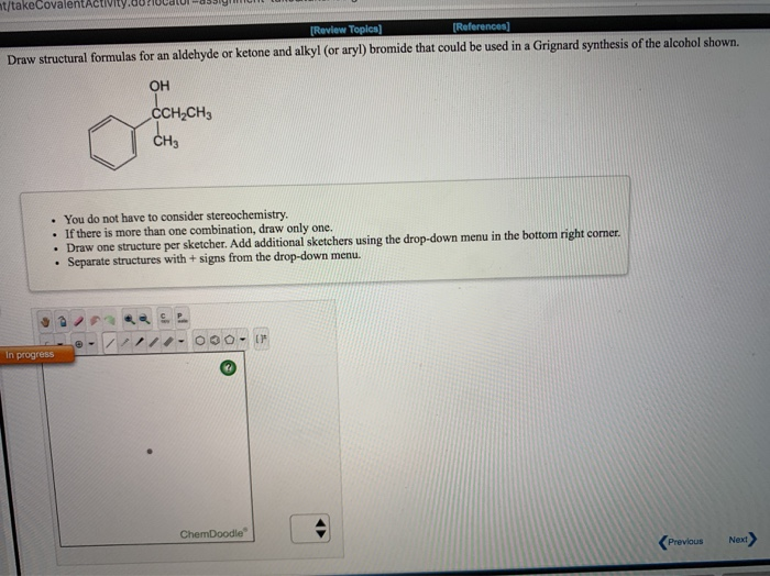 Solved (References) [Review Topics Draw structural formulas | Chegg.com