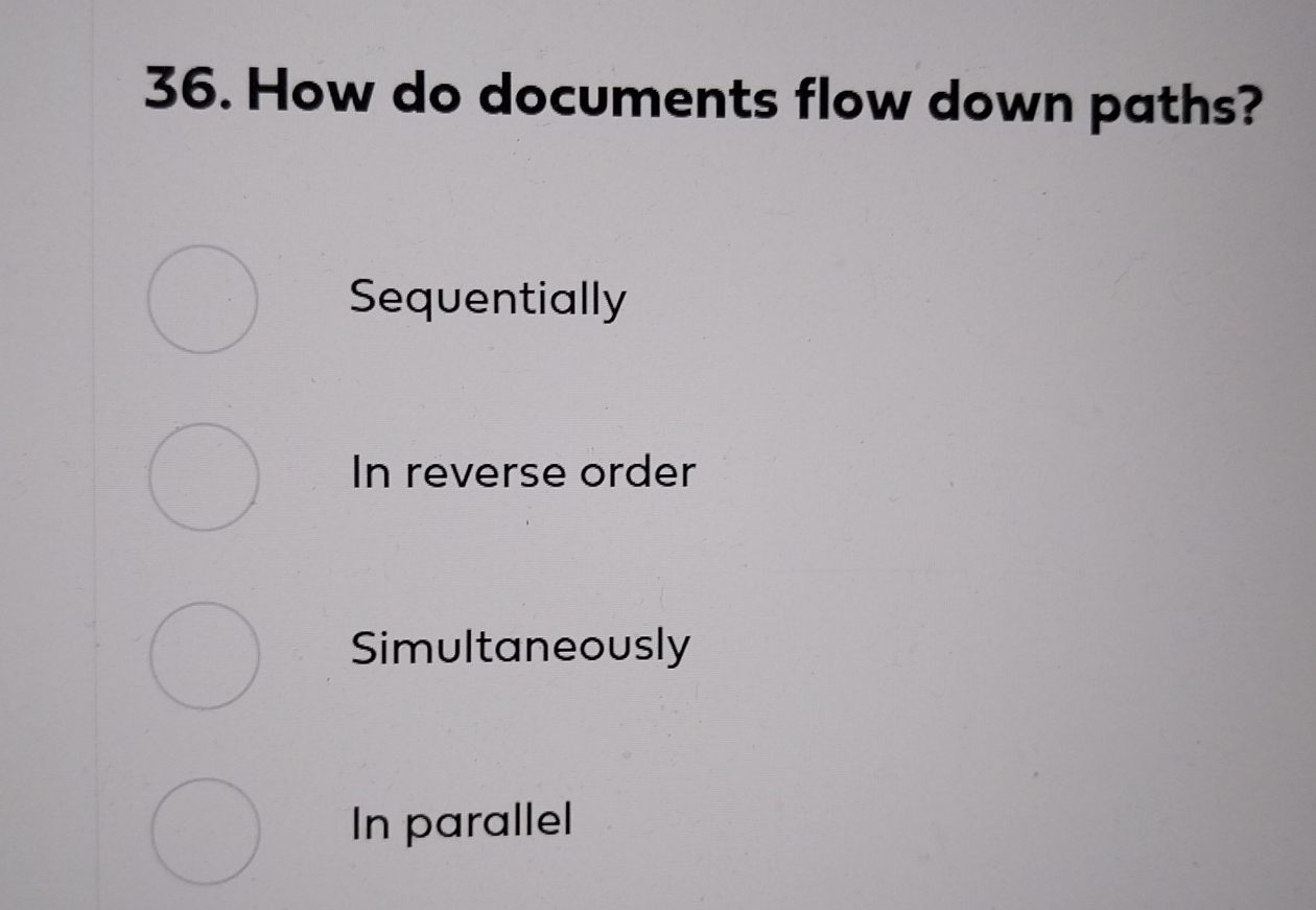 Solved How do documents flow down paths in | Chegg.com